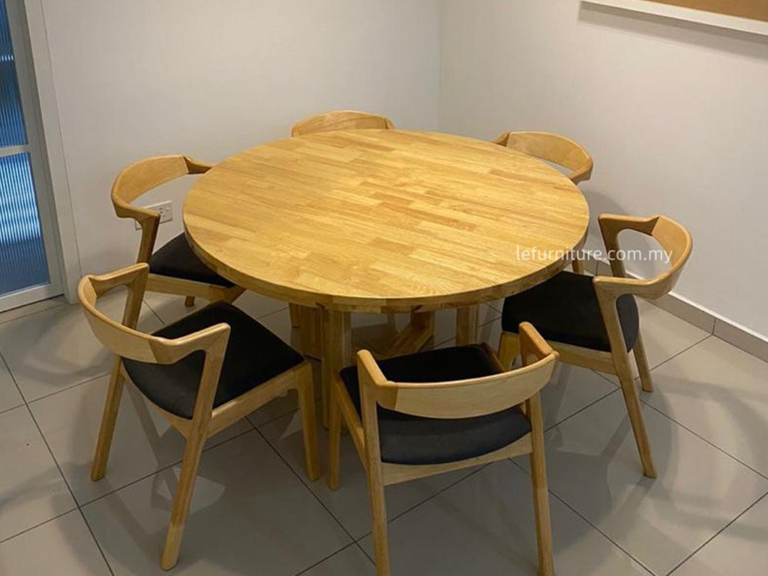 Randof Round Table (Rubberwood) – LE FURNITURE